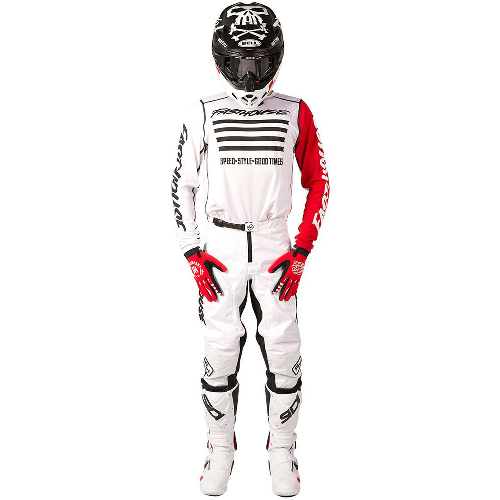 NEW Fasthouse 2019 MX Gear FH Slash White Adult Vented Motocross Jersey ...
