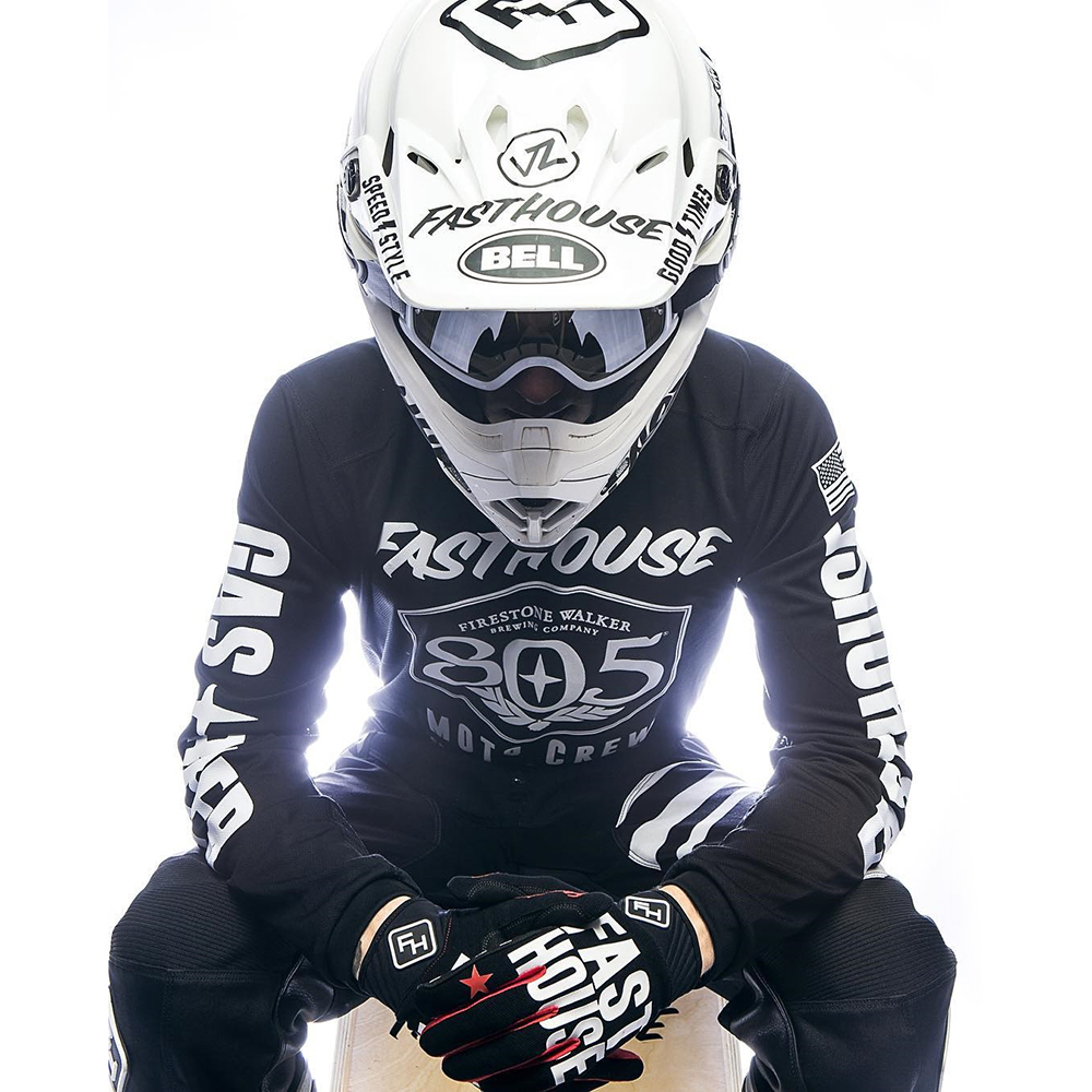 Fasthouse NEW Mx Vintage 805 Shield Air Cooled Vented Black Motocross ...