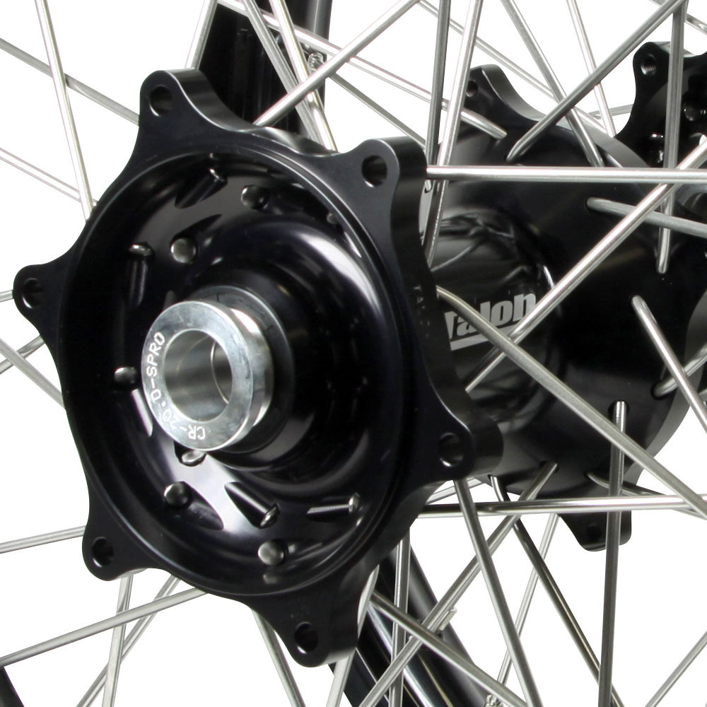 Talon Honda CR250/500 89-94 Black/Black Excel Wheel Set at MXstore