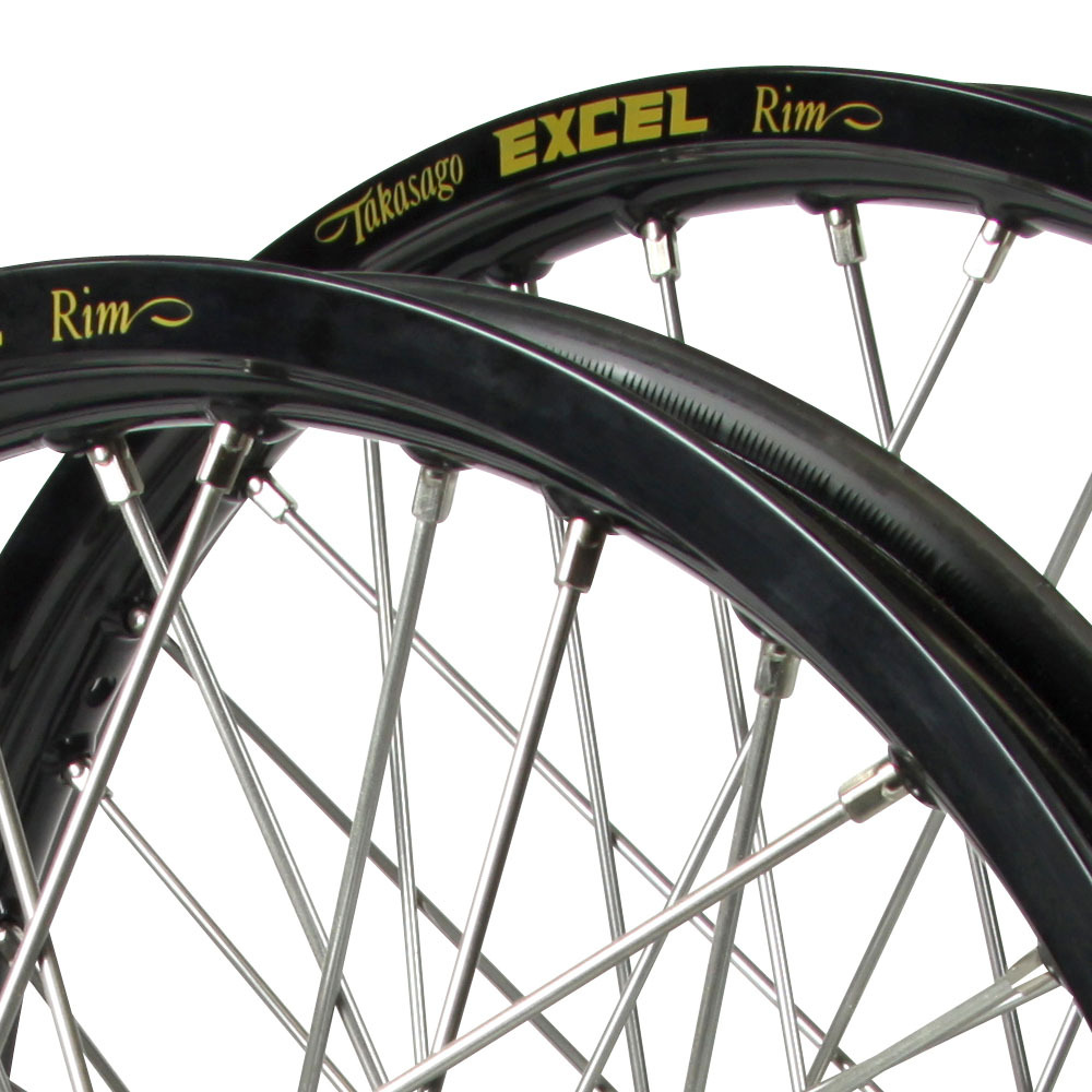 Talon Honda XR400R 96-06 Black/Silver Excel Wheel Set at MXstore