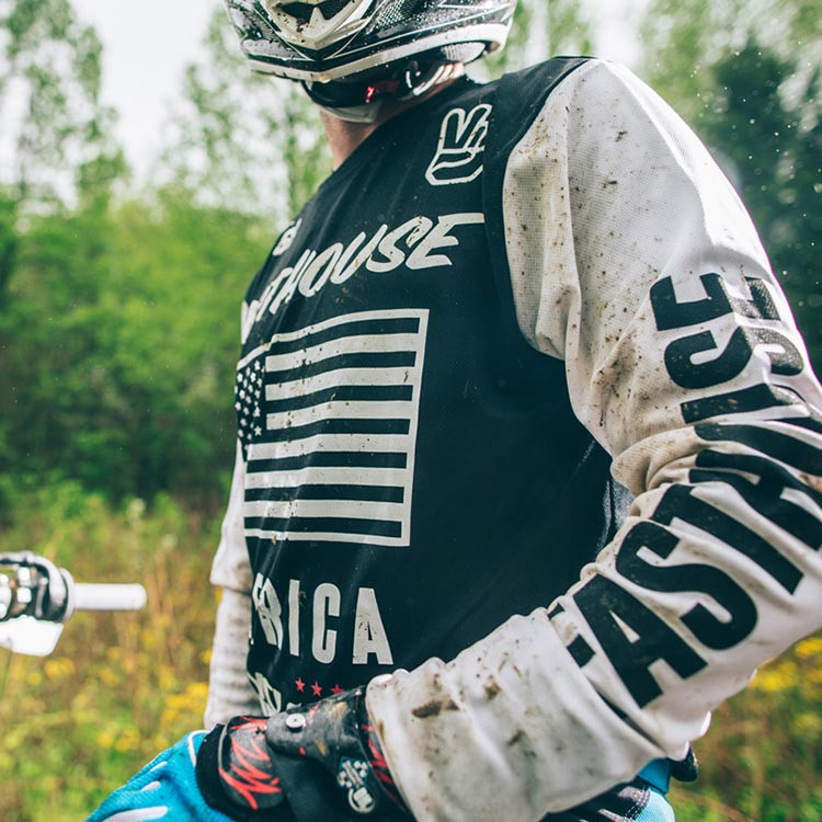 Fasthouse NEW Mx America Vintage TLD Pants Black White Vented Motocross ...