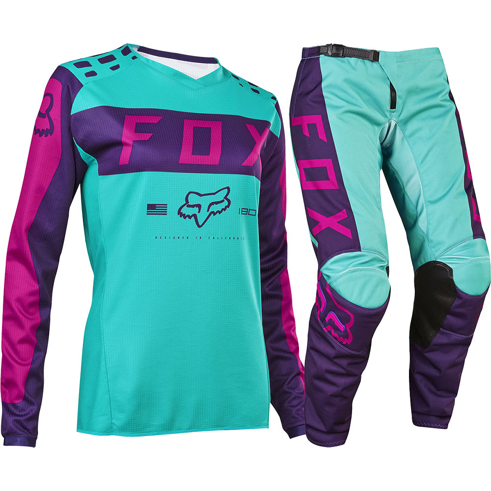 Fox 2017 Mx NEW 180 Purple Pink Seafoam Jersey Pants Womens Motocross Gear Set | eBay