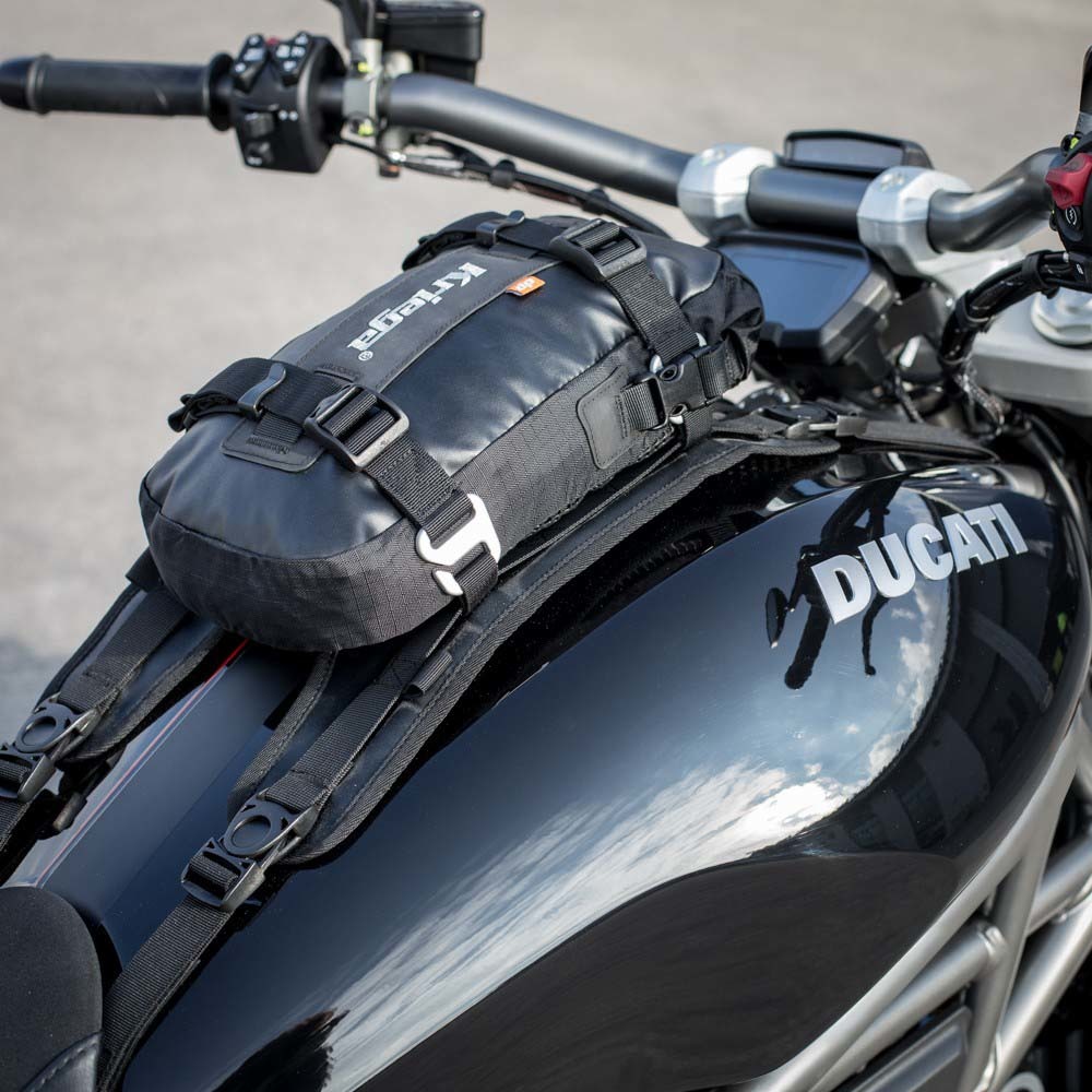 Kriega NEW Tank Mount Motorcycle Road Bike Luggage Strap KIt ...