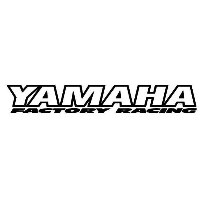 Factory Racing Yamaha 200mm Sticker - Black