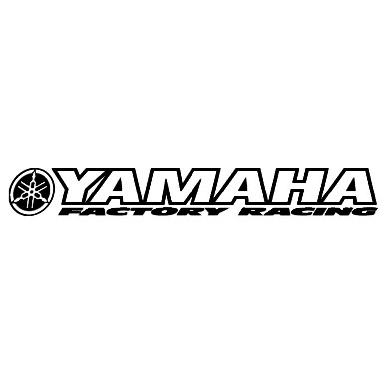 Factory Racing Yamaha Black 900mm Windscreen Sticker at MXstore