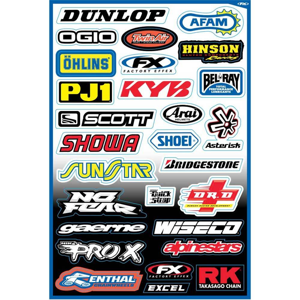 Factory Effex Sponsor Kit A Sticker Sheet at MXstore