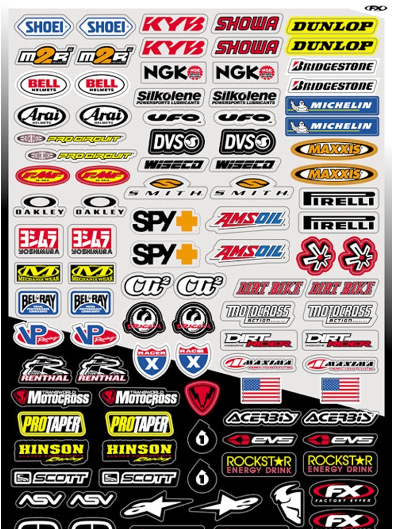 FX Micro Sponsor Sticker Kit - Factory Effex