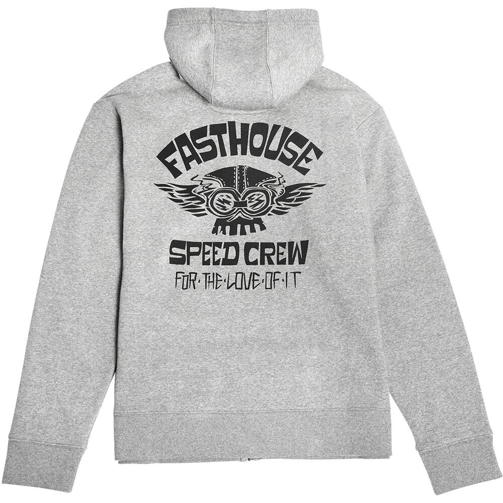 Fasthouse Love Of It Heather Grey Zip Up Hoodie at MXstore