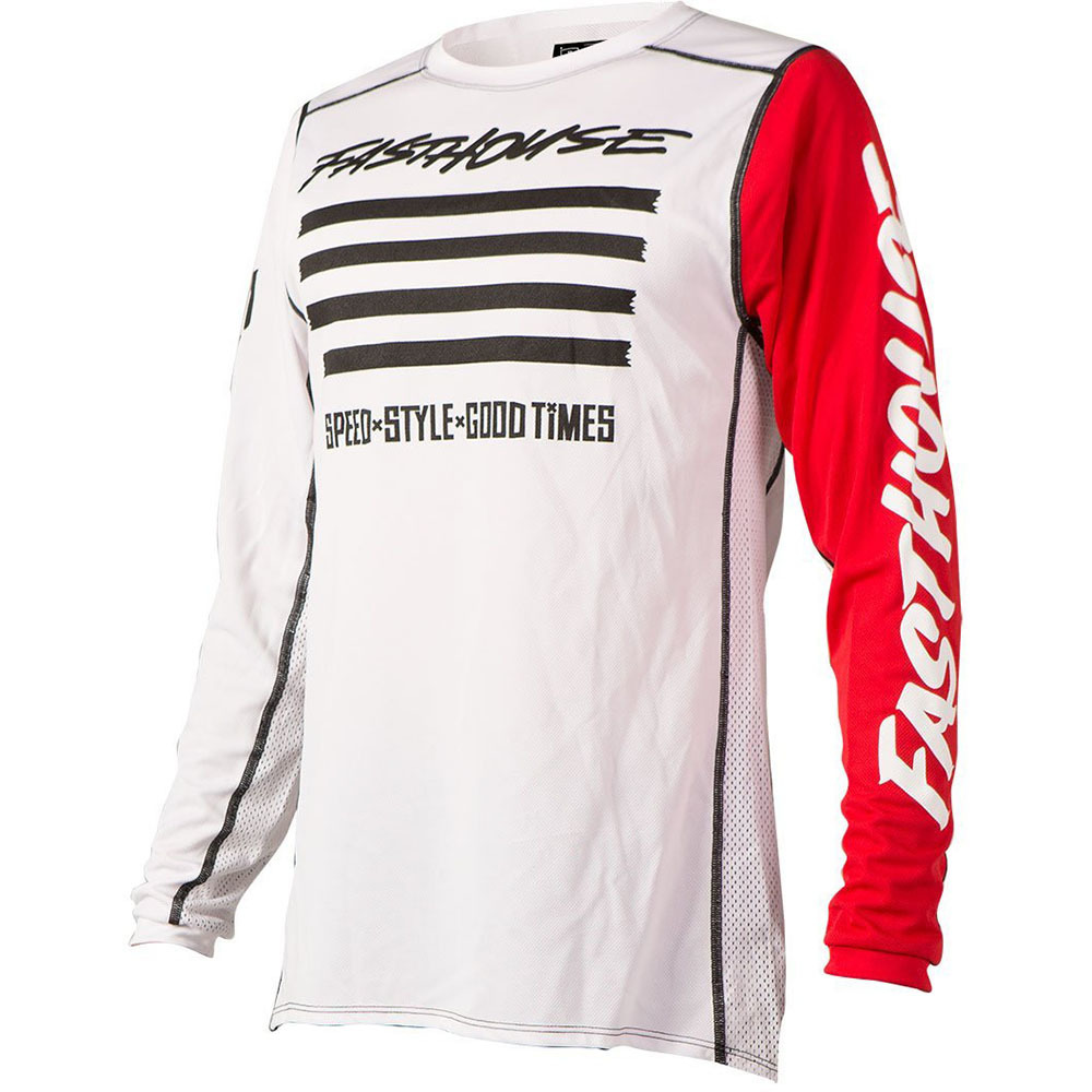 NEW Fasthouse 2019 MX Gear FH Slash White Adult Vented Motocross Jersey ...