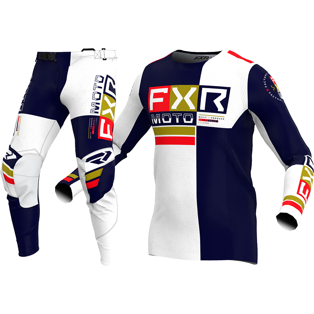 FXR 2024 Podium Pro Battalion Navy/White/Red Gear Set at MXstore