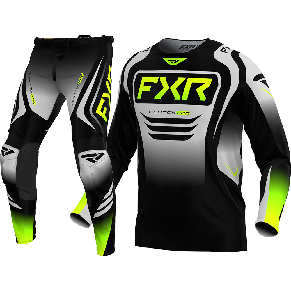 FXR 2025 Clutch Pro Black/Grey/Hi Vis Gear Set at MXstore