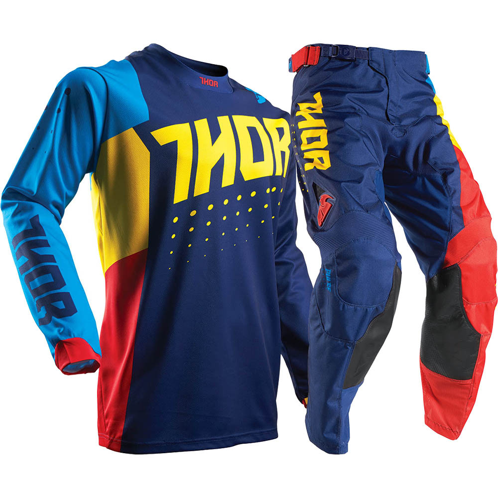 Thor 2017 Mx NEW Pulse Aktiv Jersey Pants Multi Blue Red Navy Motocross ...