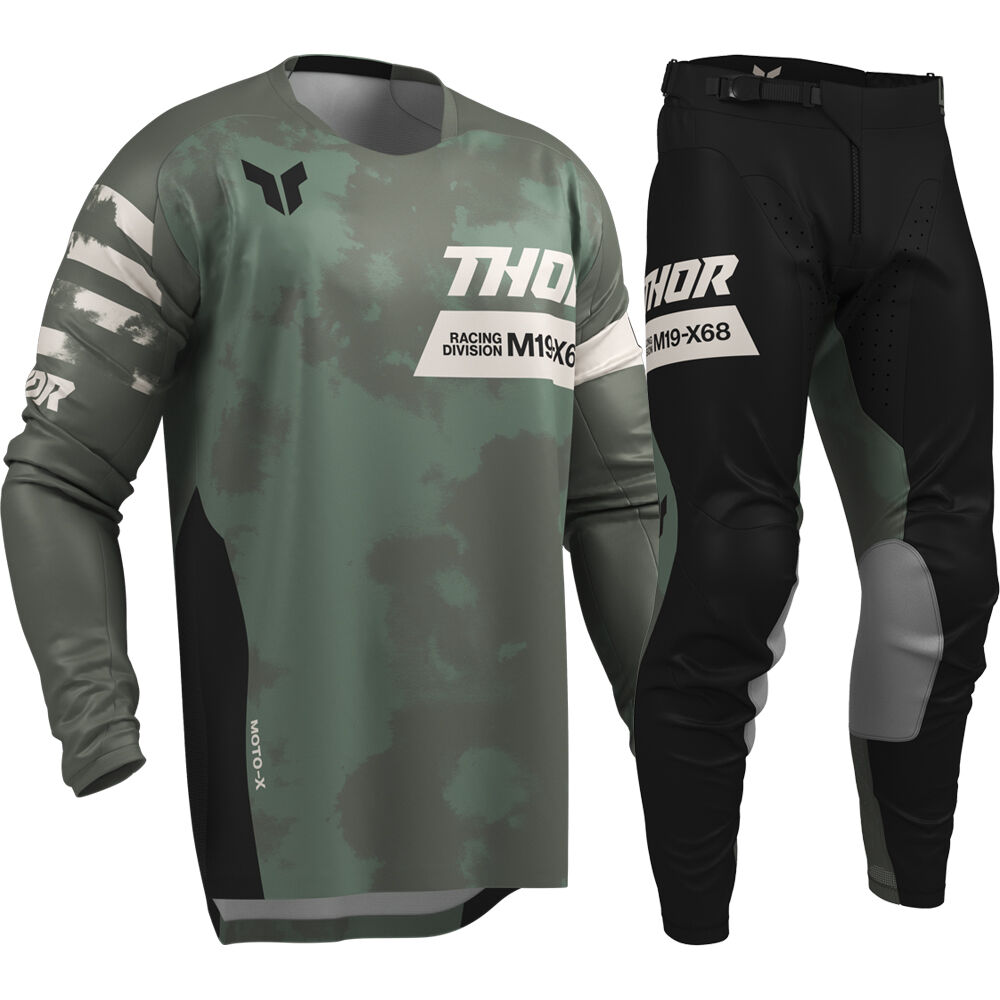 Thor 2026 Launchmode Bleach Black/Camo Gear Set at MXstore