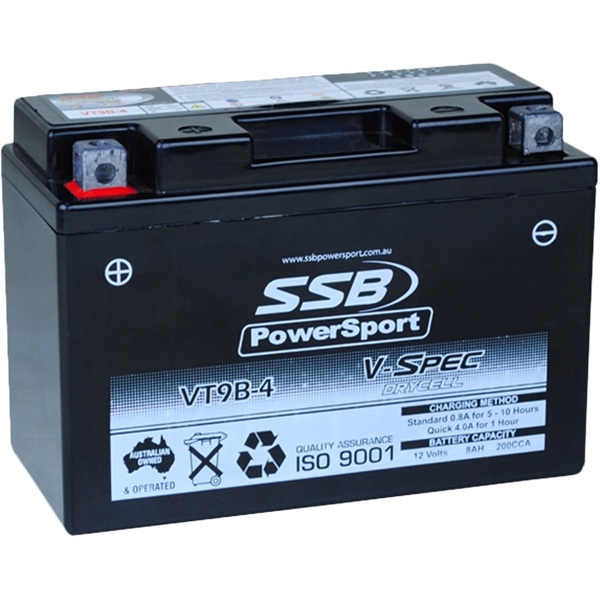 SSB Powersport VT9B-4 12V V-Spec High Performance AGM Battery at MXstore