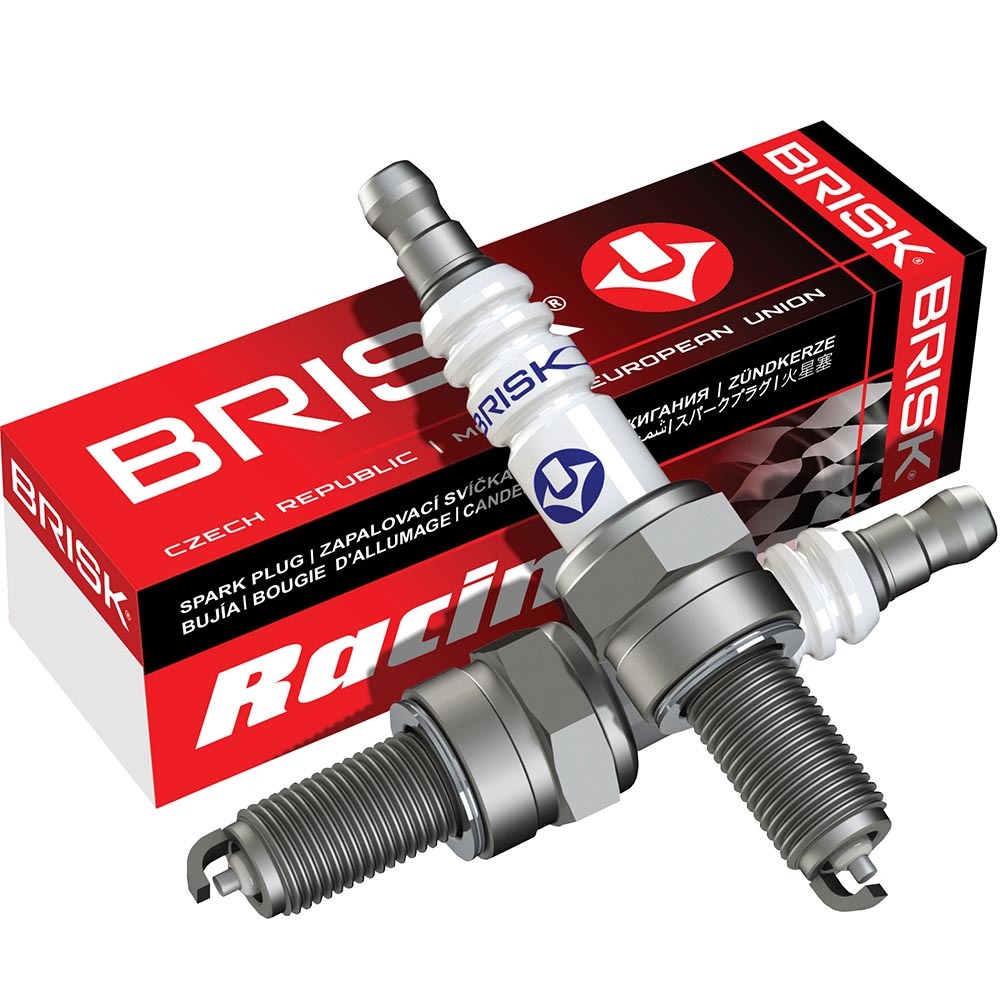 Brisk AR12YS Silver Racing Spark Plug at MXstore