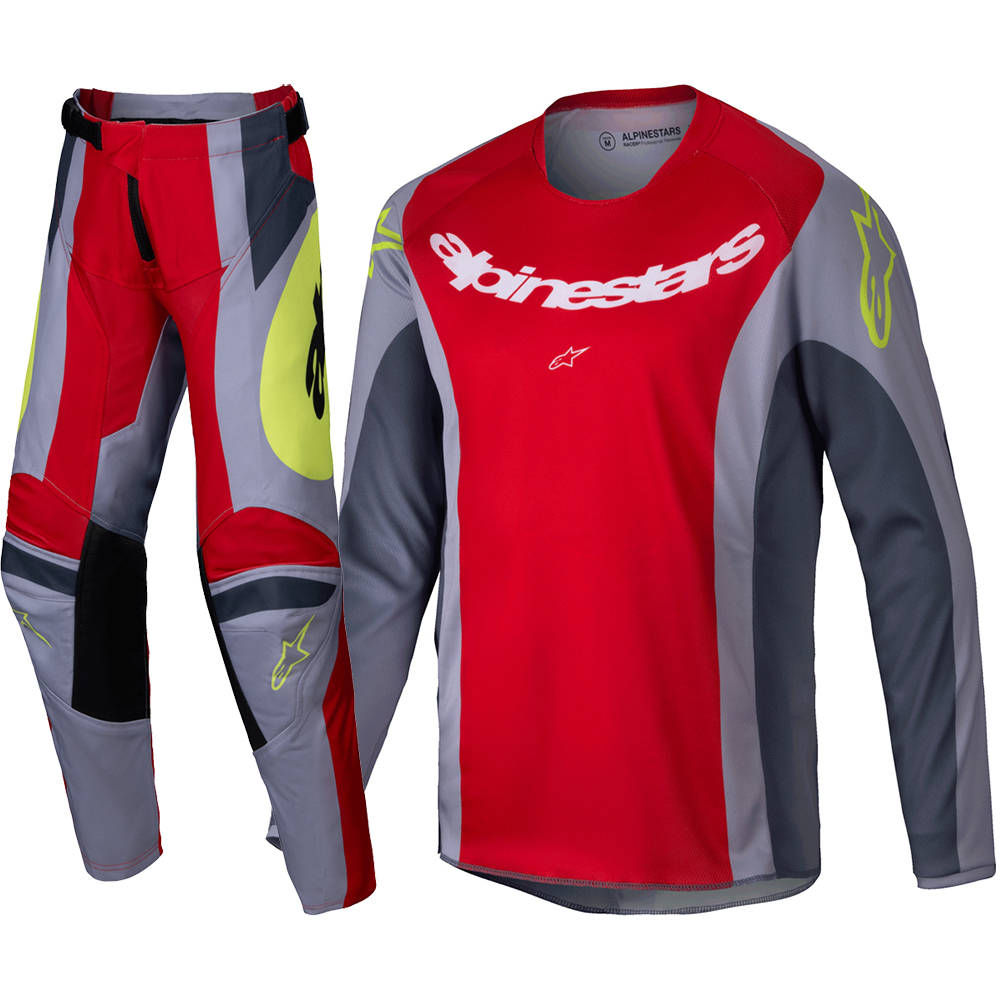 Alpinestars 2025 Racer Melt Red/Grey Kids Gear Set at MXstore