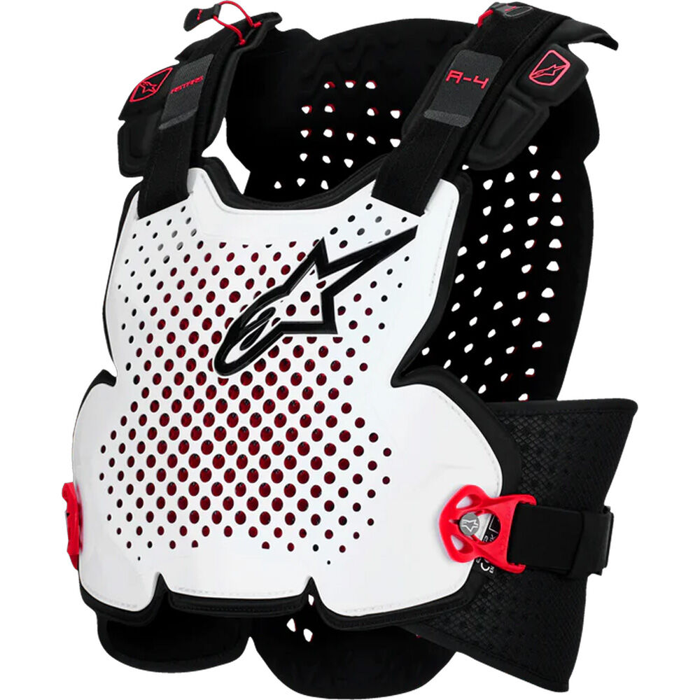 Alpinestars A4 Plasma Black/Red/White Chest Protector at MXstore