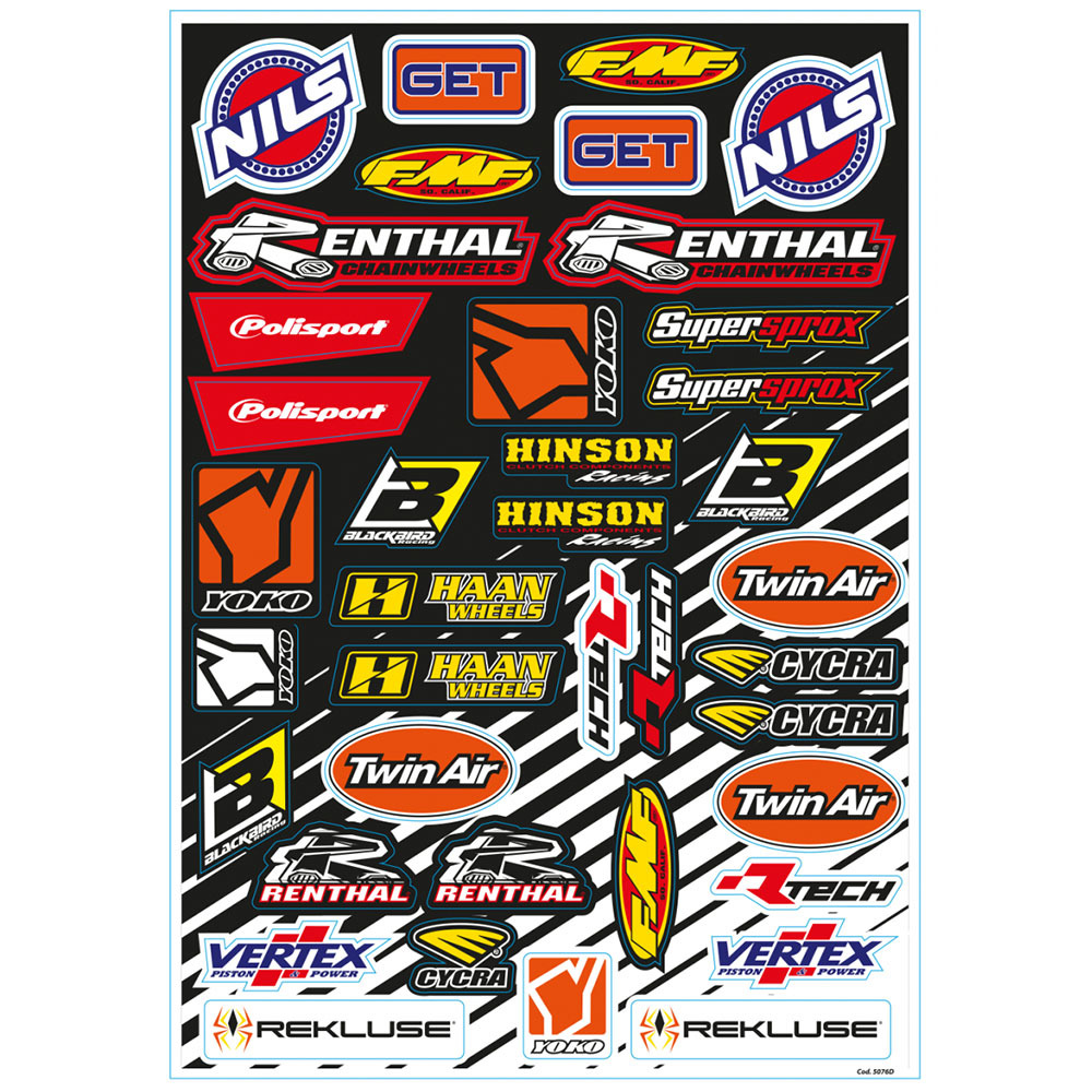 Blackbird Racing Universal Sponsor Logo Sticker Decal Sheet at MXstore
