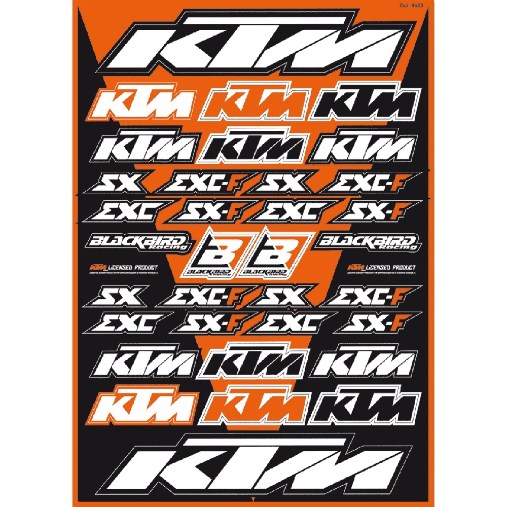 Blackbird Racing KTM Decal Sheet at MXstore