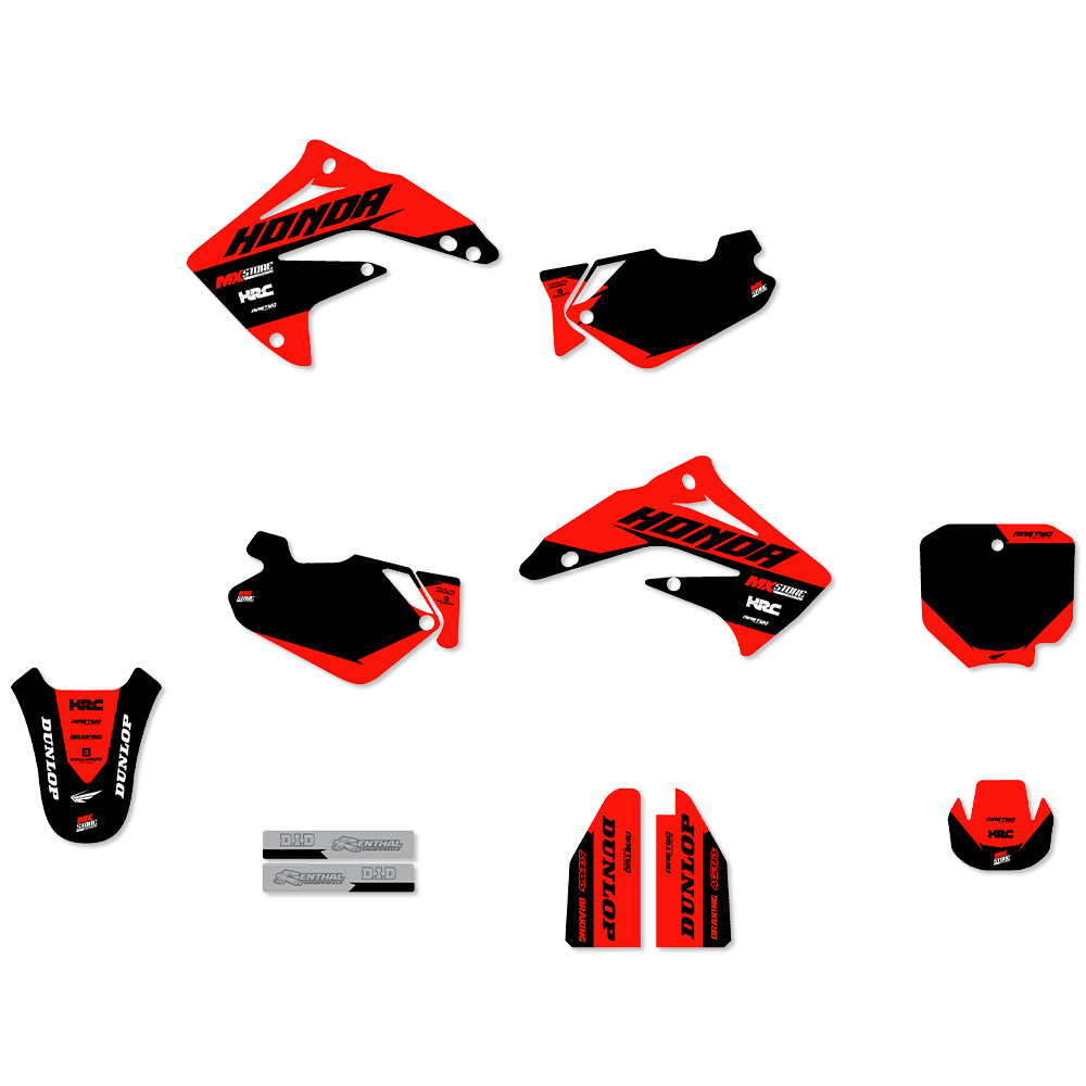 Ninetwo Decals Honda CR85 04-07 Red Black w/ Black BGS Graphics Kit at ...