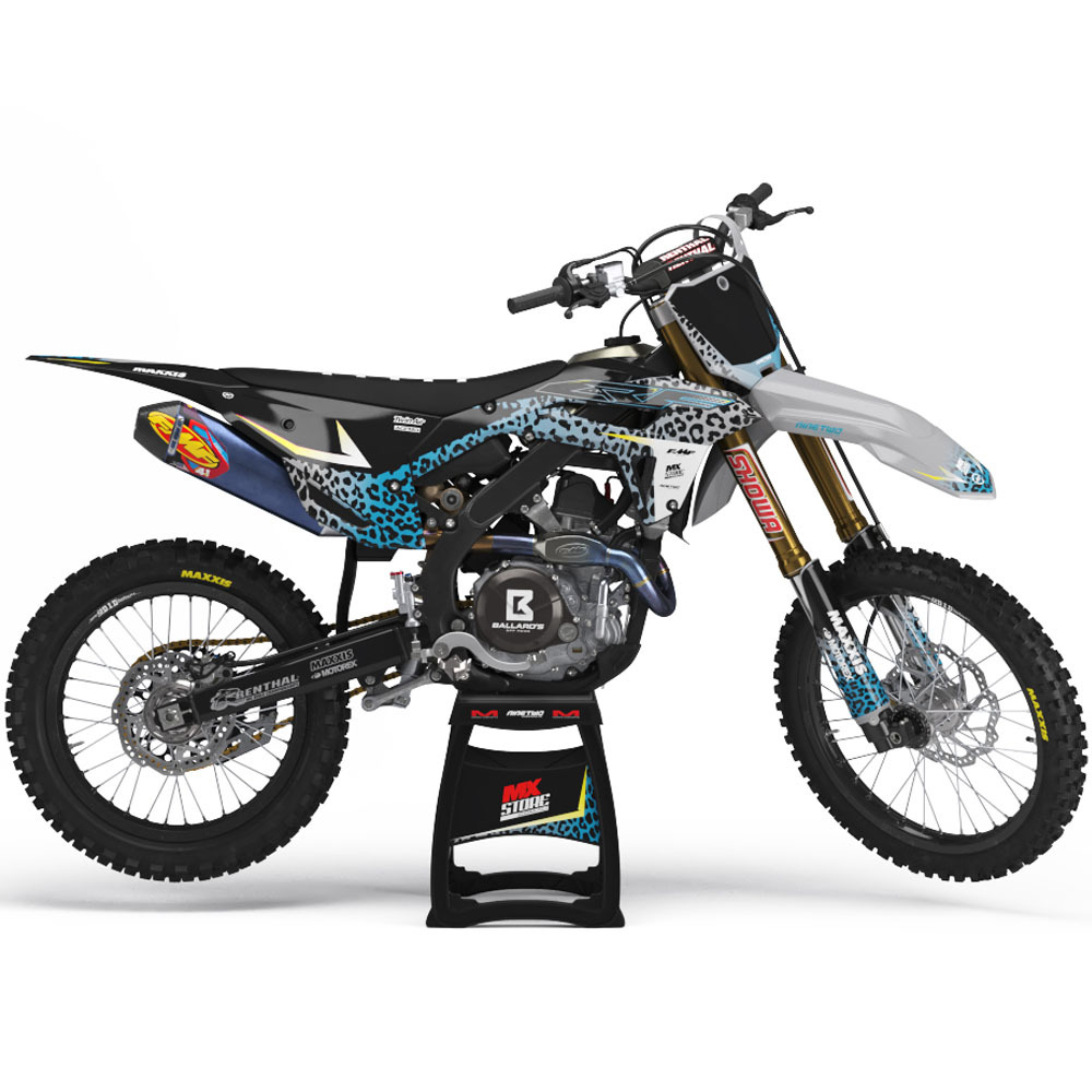 Ninetwo Decals Honda CRF110F 12-18 Teal Grey w/ Black BGS Leopard ...
