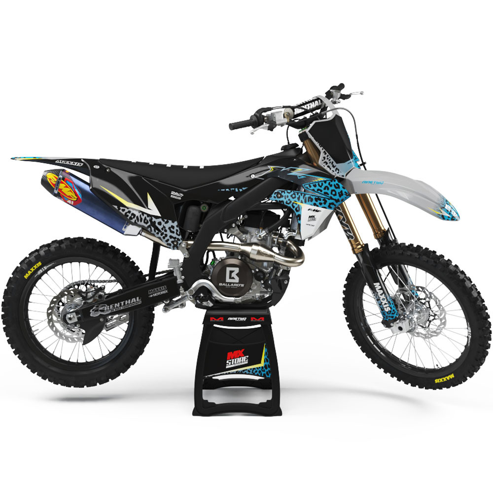Ninetwo Decals Kawasaki KX85 01-13 Teal Grey w/ Black BGS Leopard ...