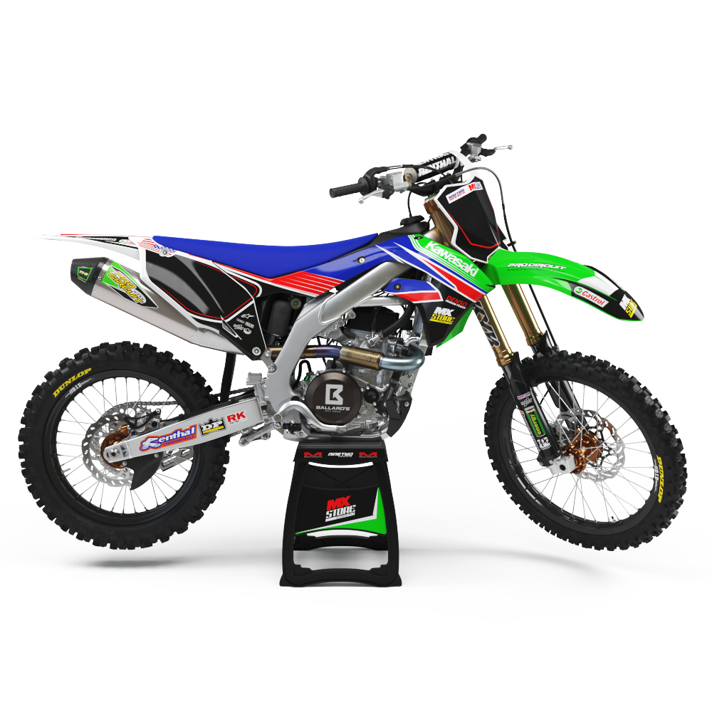 Ninetwo Decals Kawasaki KX85 01-13 Retro02 w/ Black BGS Graphics Kit at ...