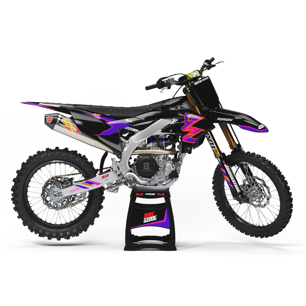 Ninetwo Decals Yamaha YZ250F 01-02/YZ426F 00-02 Retro93 Black w/ Black ...