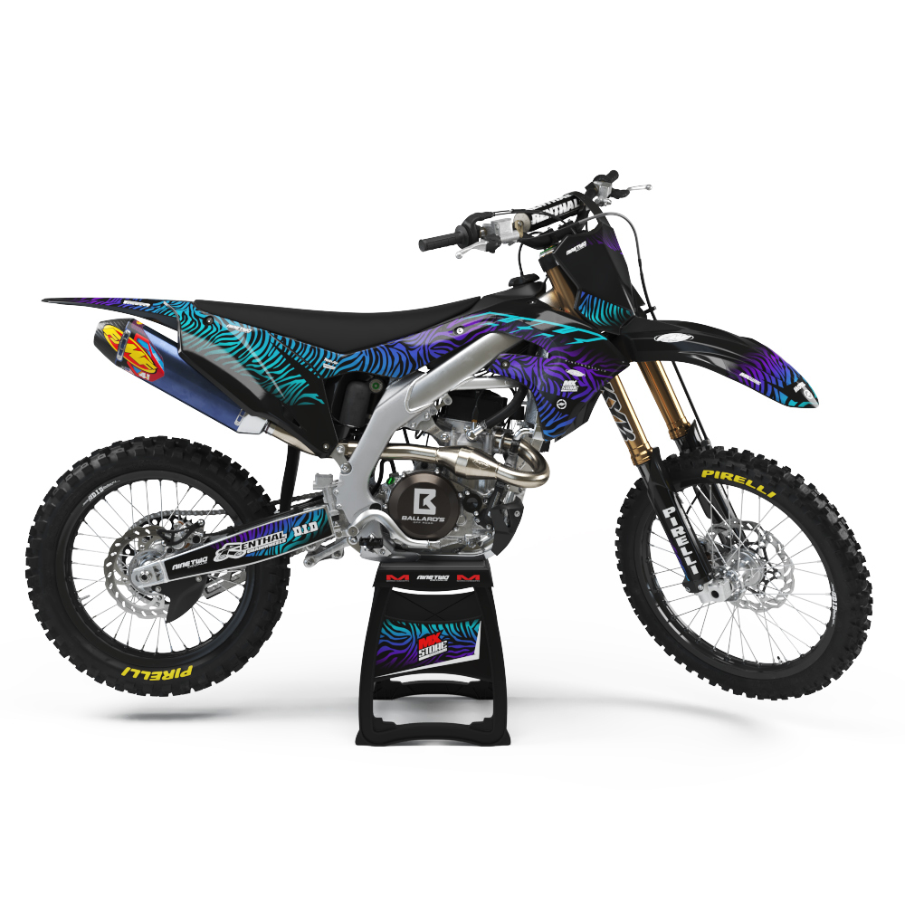 Ninetwo Decals Kawasaki KLX450R 07-24 Black Zebra Graphics Kit at MXstore