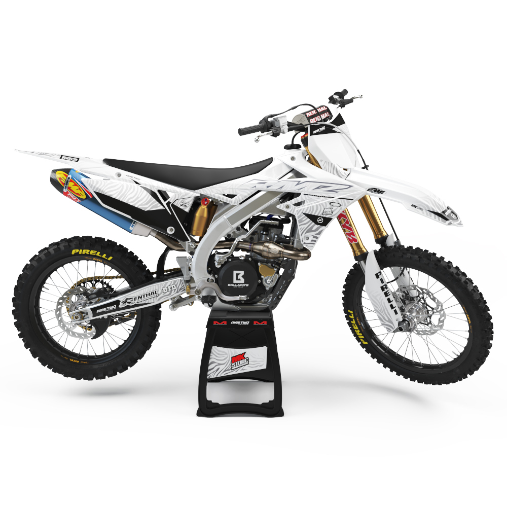 Ninetwo Decals Suzuki RMZ250 10-18 White Zebra Graphics Kit at MXstore