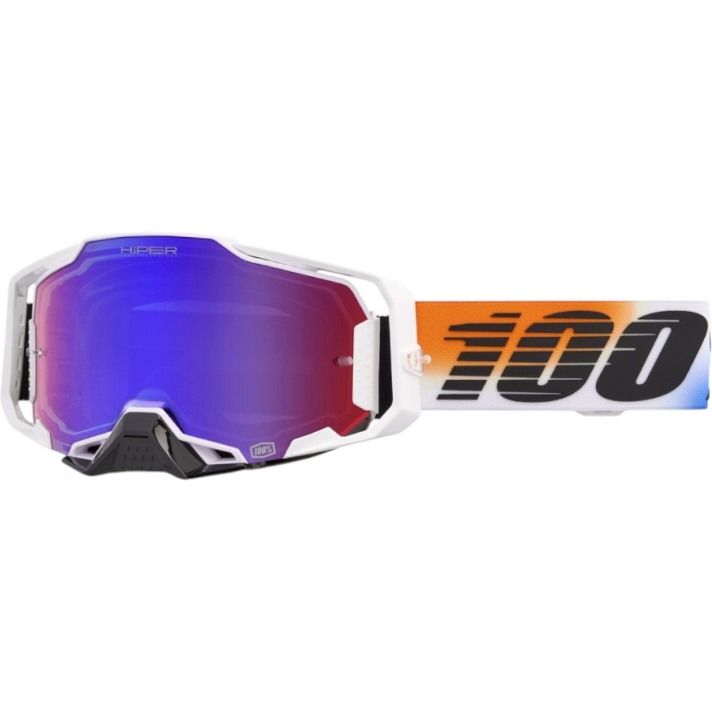 100% Percent Armega United Hiper Red/Blue Goggles at MXstore
