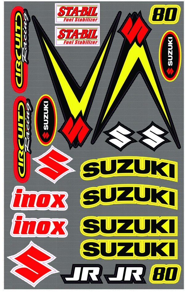 MCS Suzuki JR80 Economy Graphics Sticker Kit at MXstore