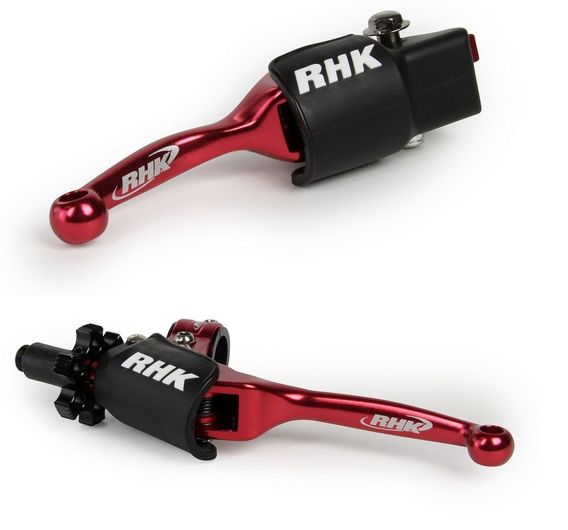 RHK Quantum Flex Universal Red Brake/Clutch Lever Set at MXstore