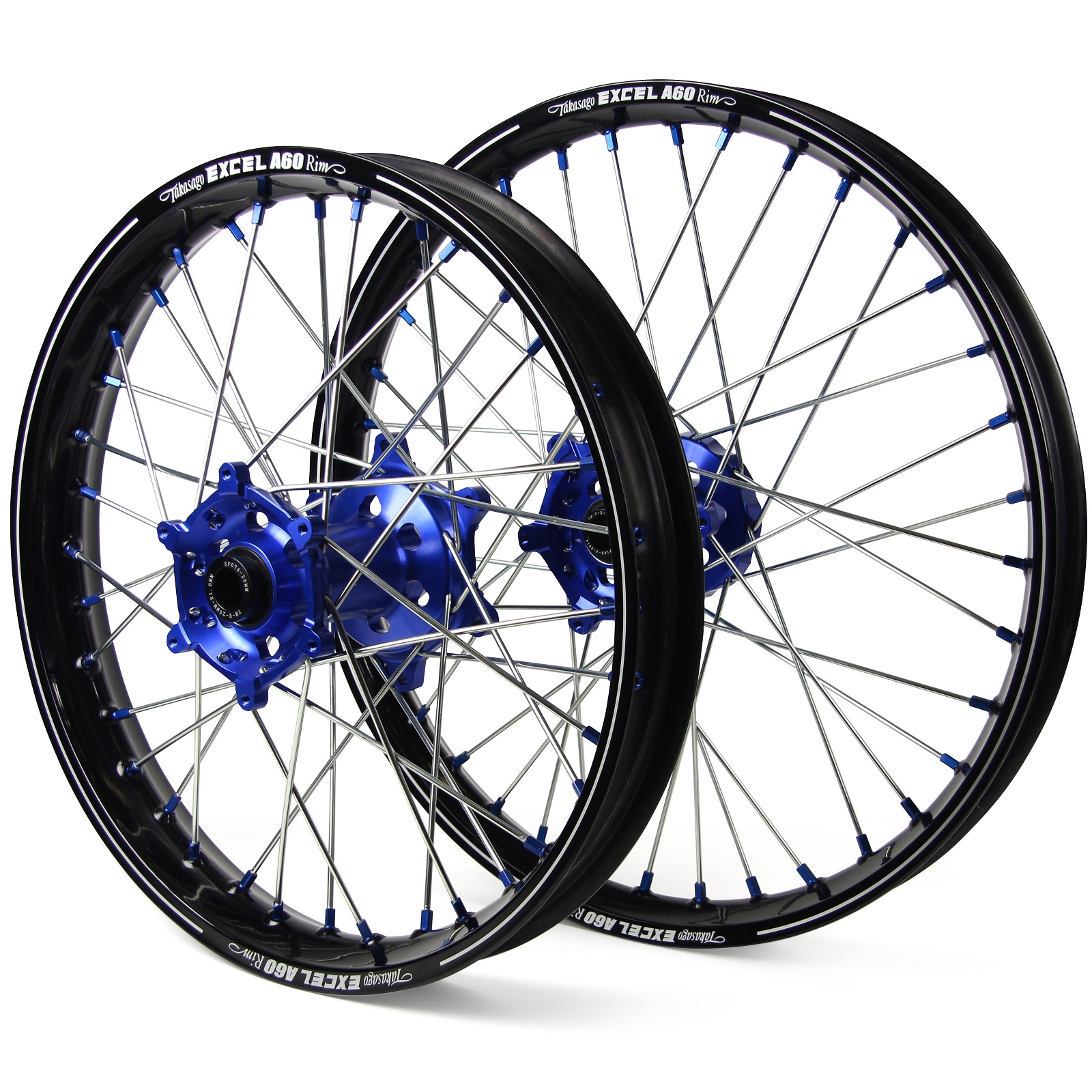 SM Pro/Excel A60 Yamaha YZ250/450F 14-26 21"/19" Black/Blue Wheel Set ...