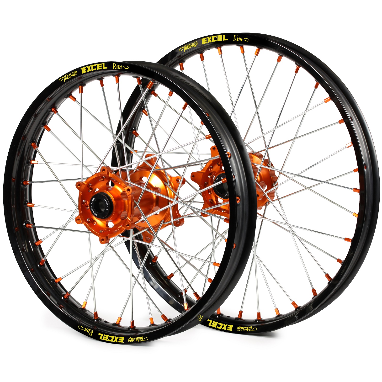 Excel NEW Mx KTM SX SXF SX-F 2013-2014 Black Rims Orange Hubs Takasago ...