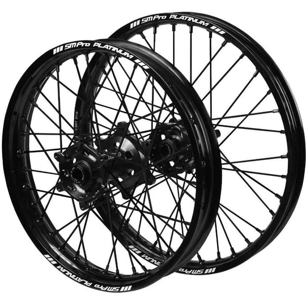 SM Pro Platinum KTM/Husqvarna/Gas Gas 03-22 21"/19" Black Wheel Set ...