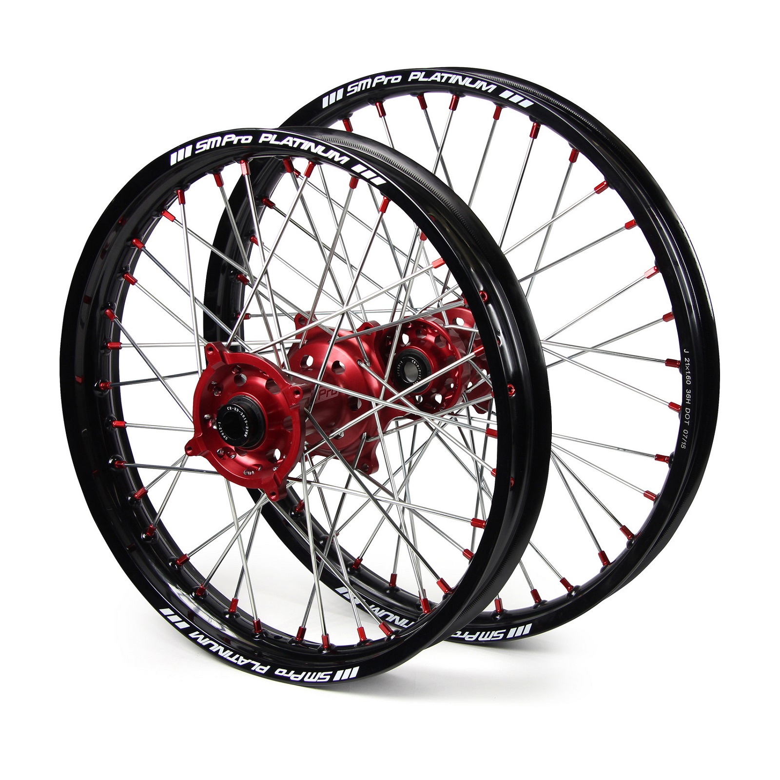 SM Pro Beta RR/RS/RR-S 14-17 Black/Red Platinum Wheel Set - SM Pro Wheels