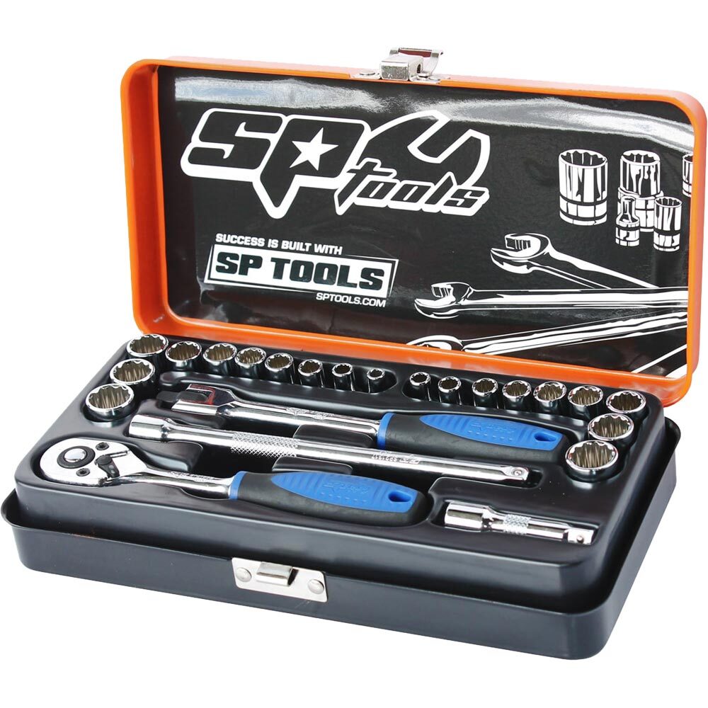SP Tools 1/4" Drive 23pc Metric/SAE 12 Point Socket Set at MXstore