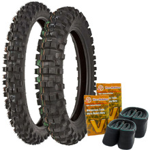Dunlop D952 Enduro 100/90-19 Rear 80/100-21 Front Tyre/Tube Combo at ...
