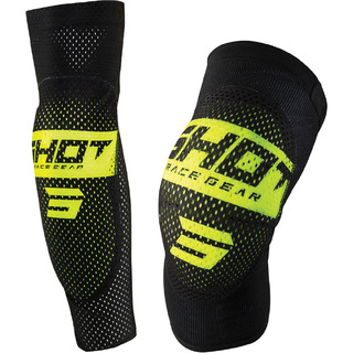 Shot Race Gear 2024 Airlight 2.0 Black/Neon Yellow Knee Guards at MXstore