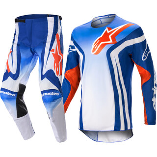 Alpinestars 2023 Racer Semi Blue/Hot Orange Jersey at MXstore